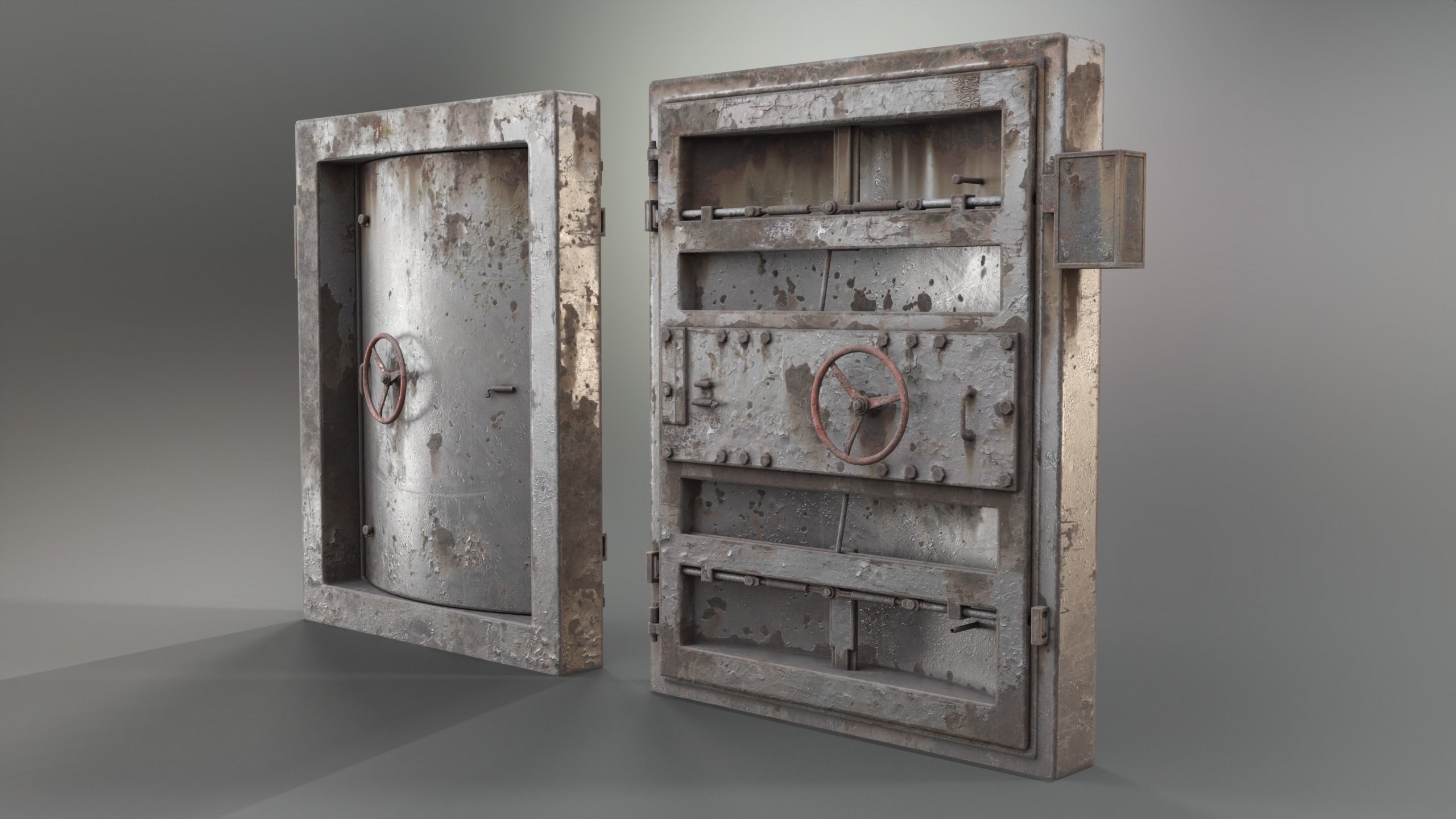 3D model Bunker door Pbr lowpoly bunker gate 02 VR / AR / low-poly ...
