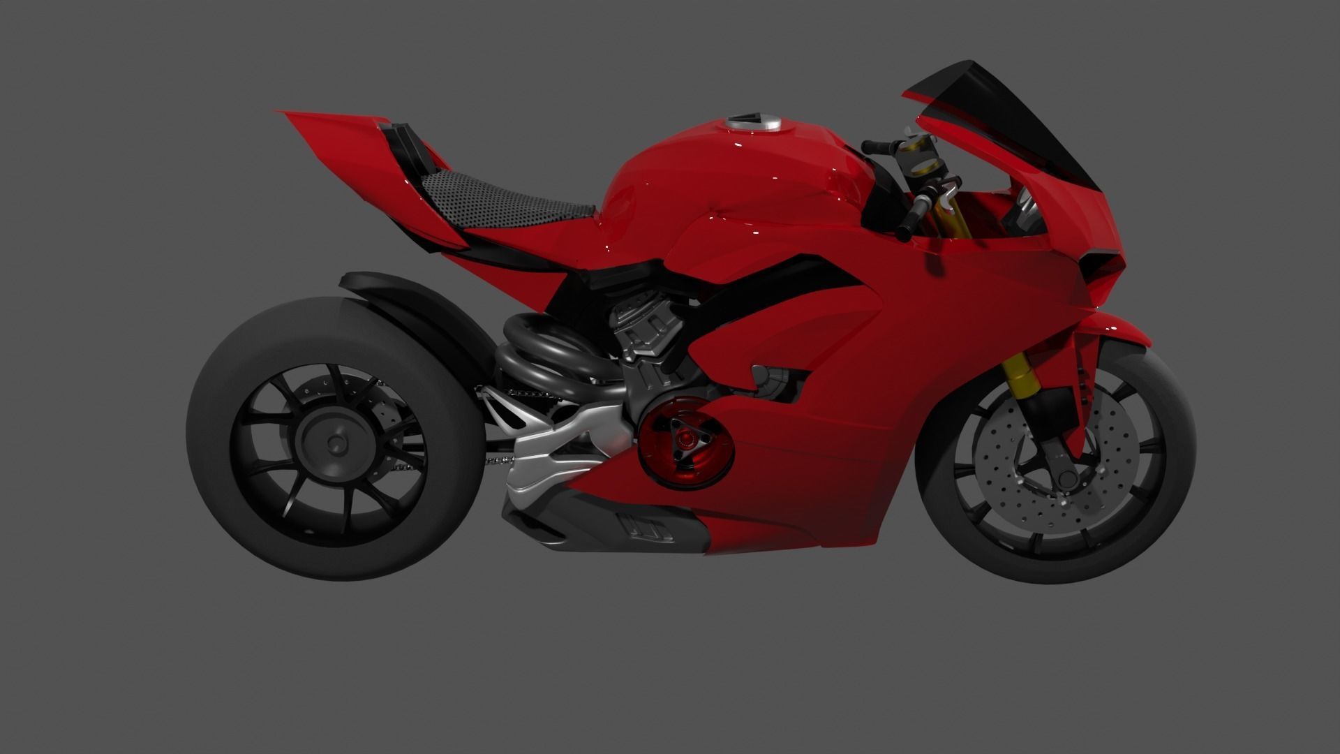 3D model Ducati Panigale V4 - Supersport Racing Bike VR / AR / low-poly ...