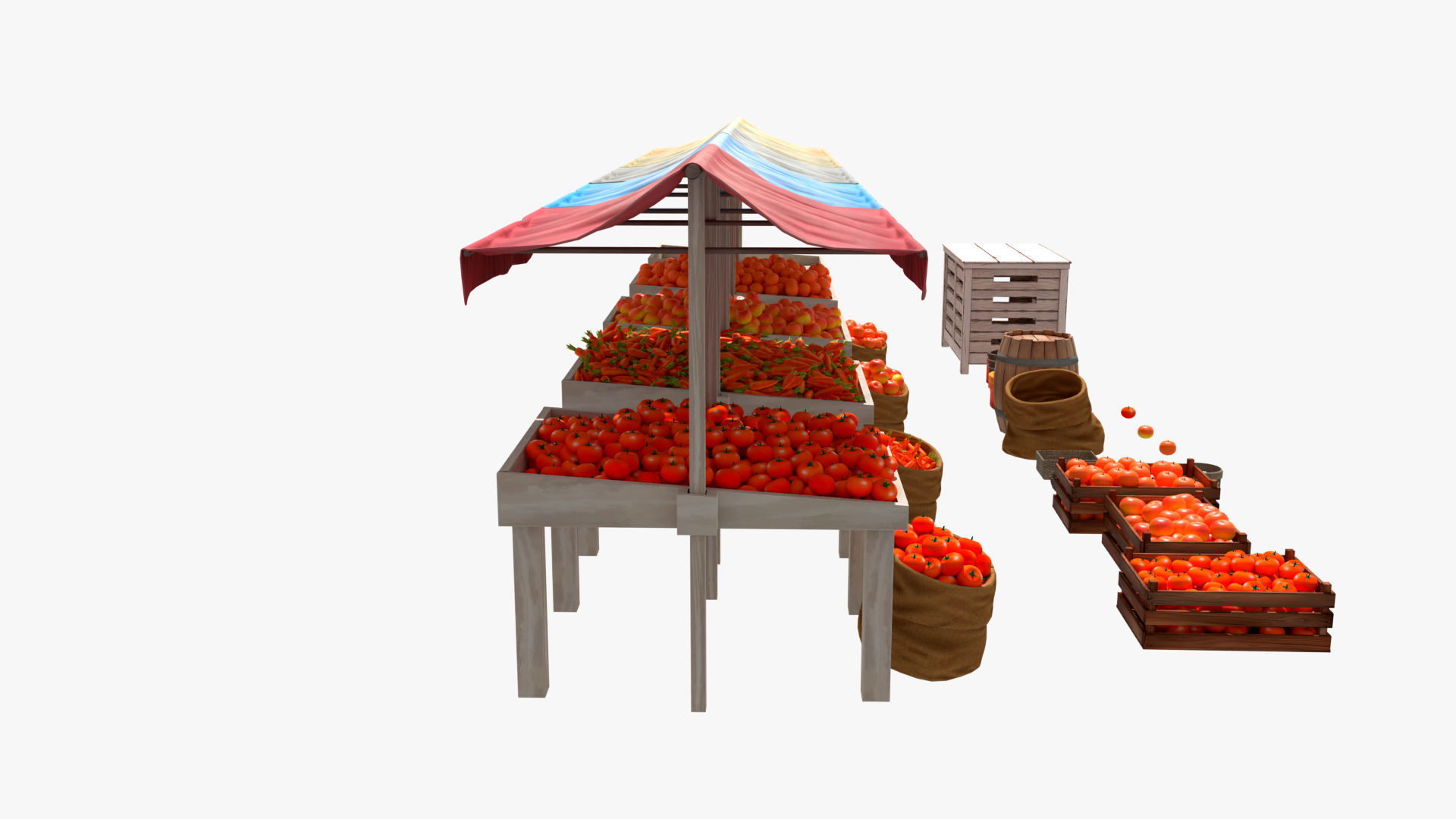 3D model Marketplace - Old Shop - Cartoon Style VR / AR / low-poly ...