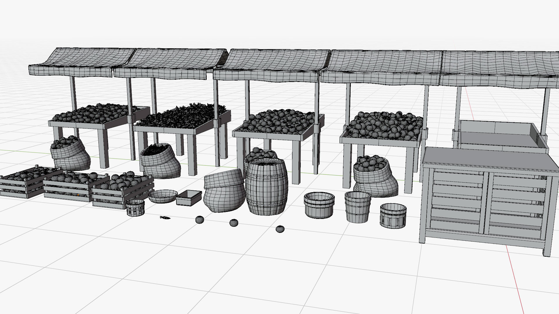 3D model Marketplace - Old Shop - Cartoon Style VR / AR / low-poly ...