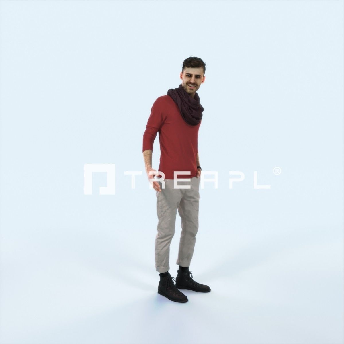 3D model Posture 03F Couple Casual Man VR / AR / low-poly | CGTrader