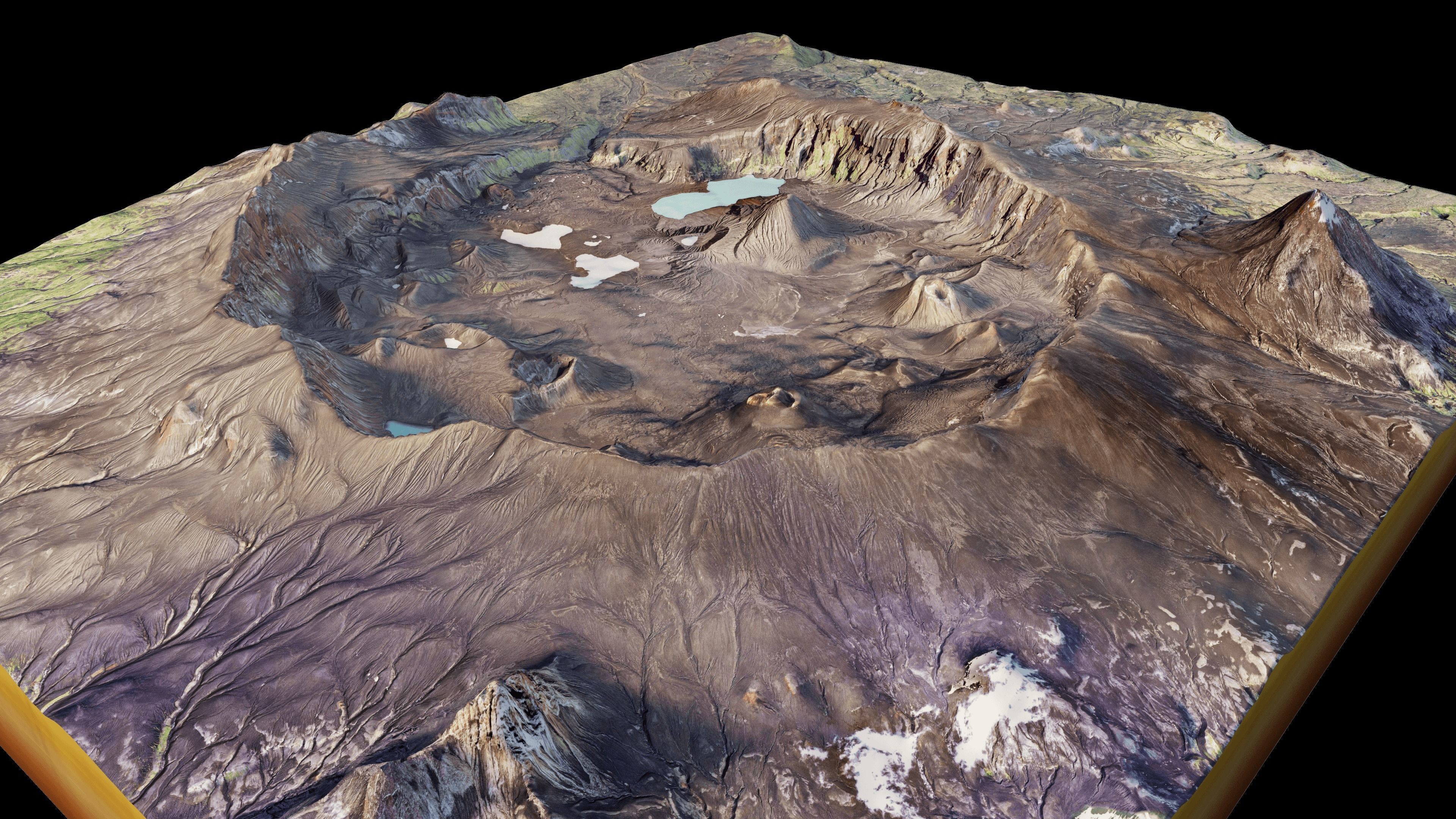 Okmok Caldera 3d model terrain 3D model | CGTrader