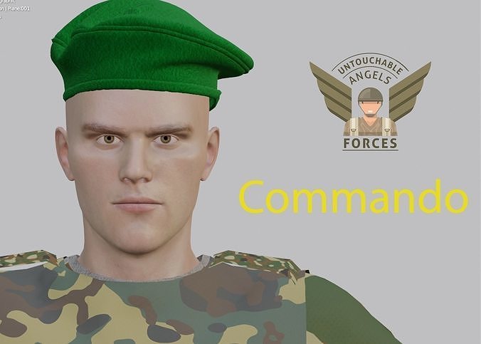 Commando 3D model rigged | CGTrader