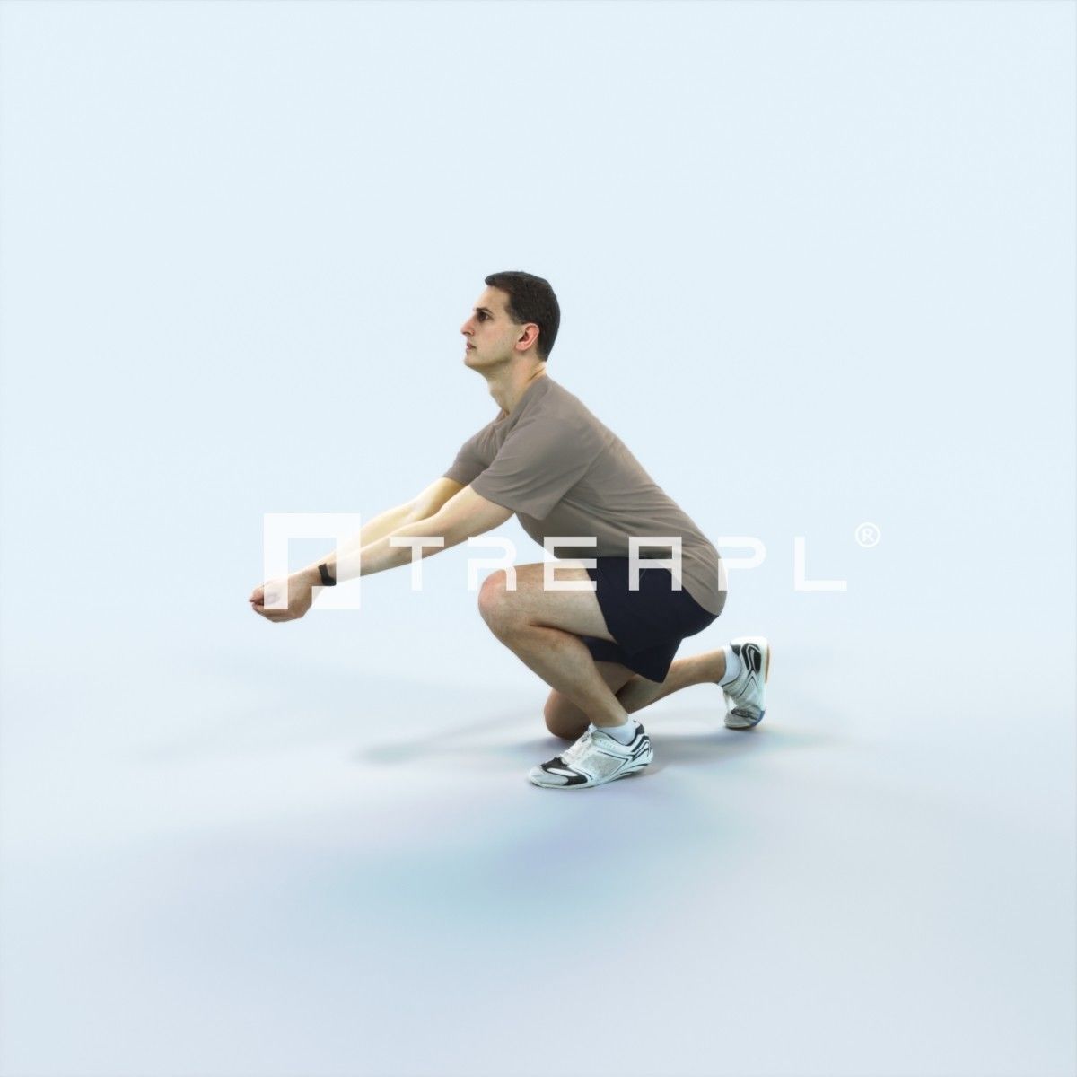 3D model Romance 03J Volleyball Digging Sports Man VR / AR / low-poly ...