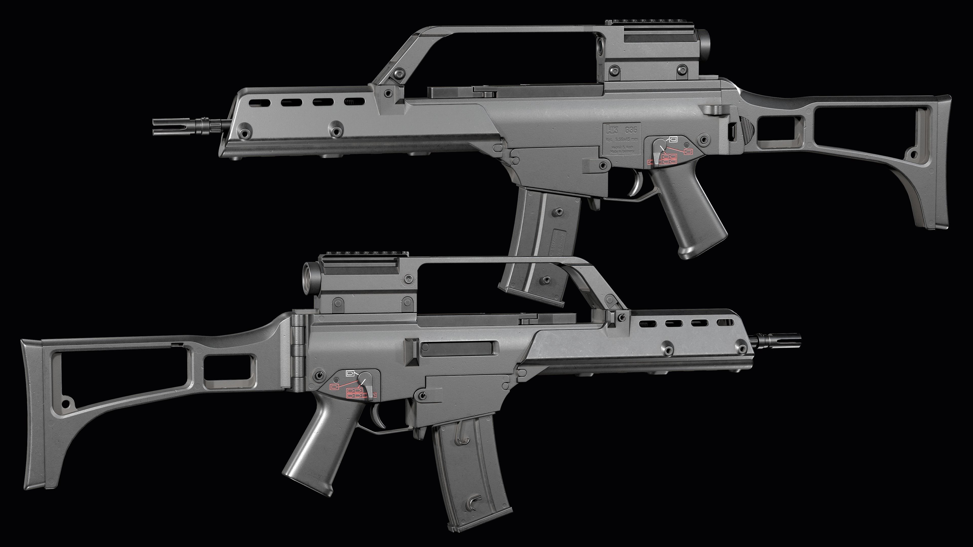 3D model Fully modular assault rifle HK G36 G36E G36K G36KE G36C VR / AR / low-poly | CGTrader
