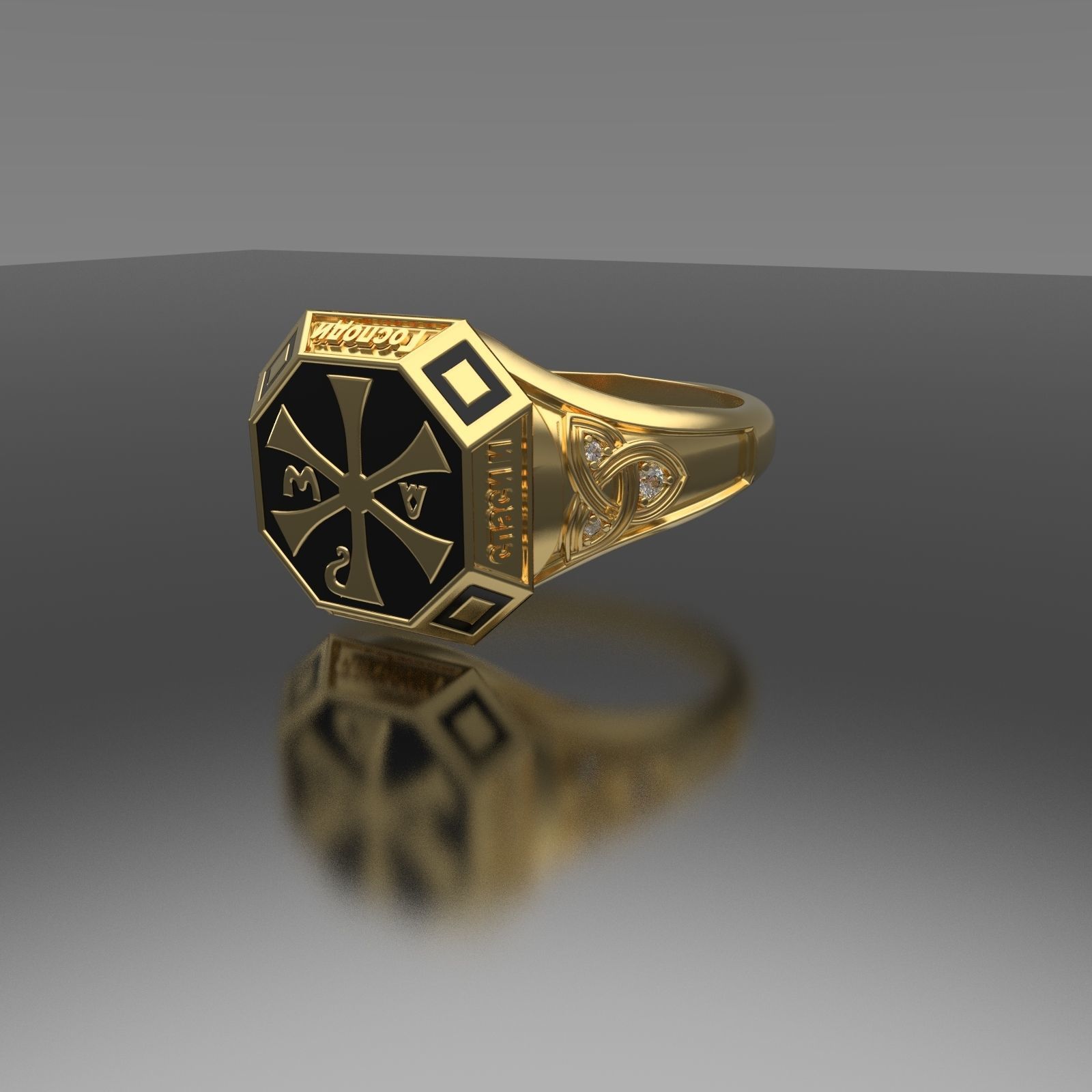 Ring with symbols 3D model 3D printable | CGTrader