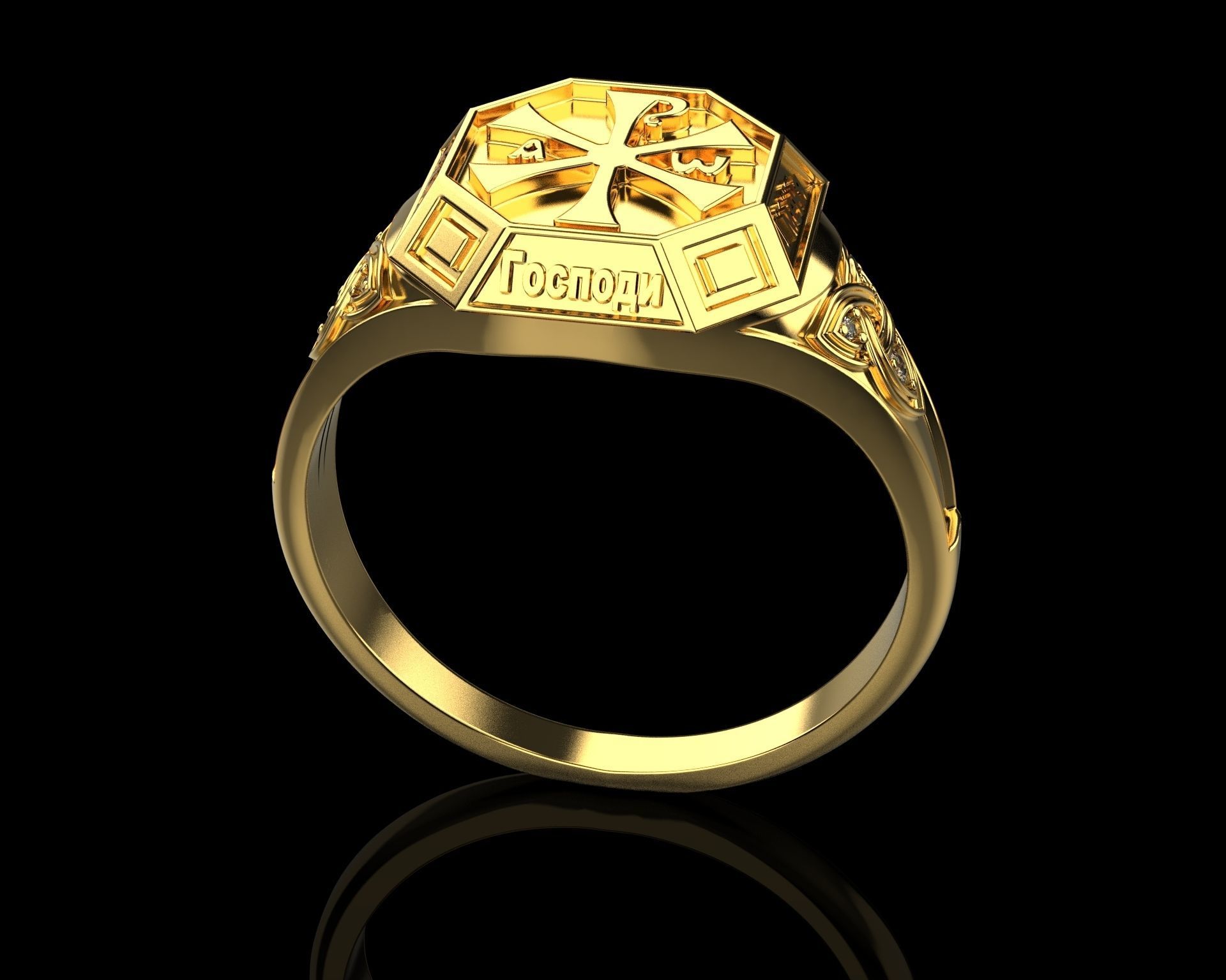 Ring with symbols 3D model 3D printable | CGTrader