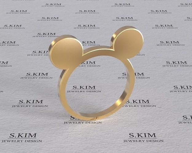 Mickey mouse ring 3D model 3D printable | CGTrader