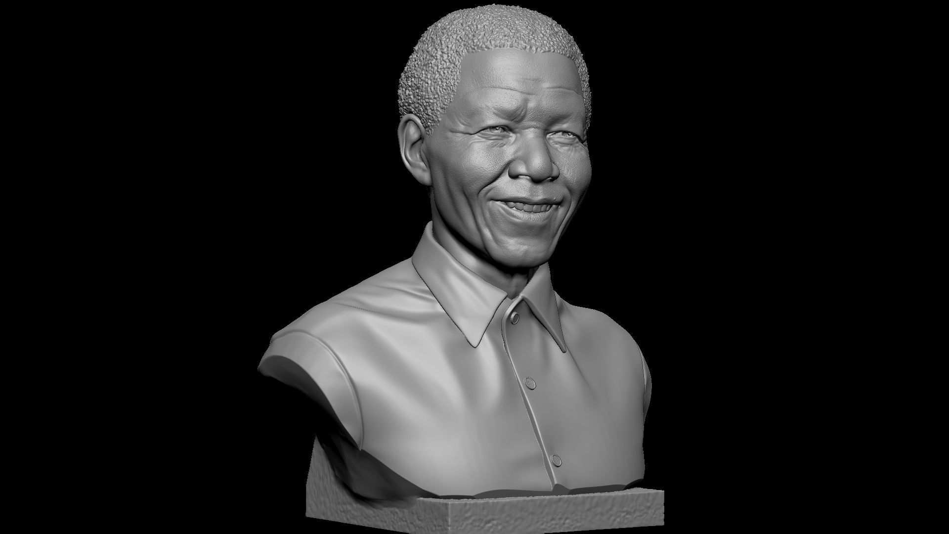 Nelson Mandela 3D model 3D printable | CGTrader