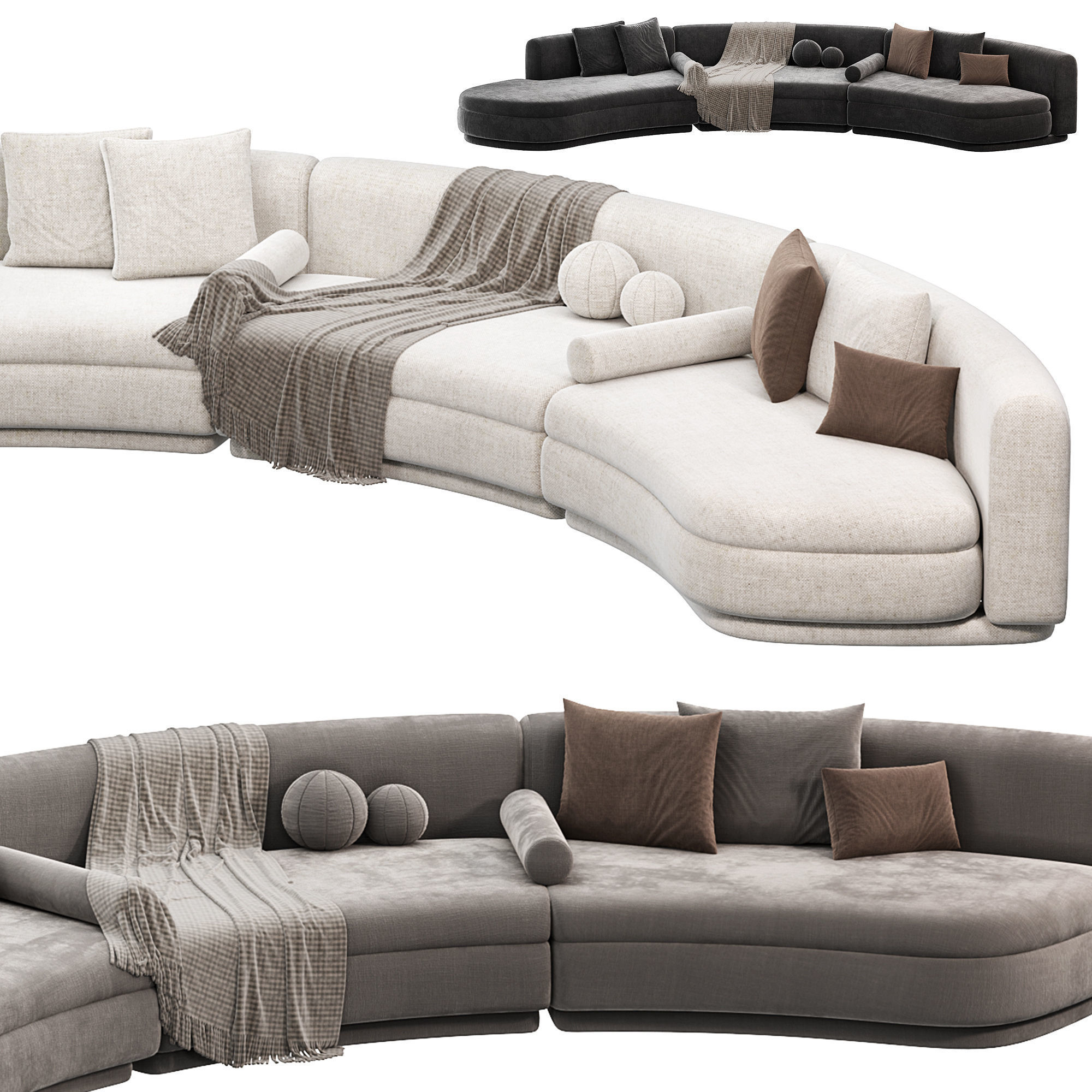 Baxter Piaf Sofa 3D model | CGTrader