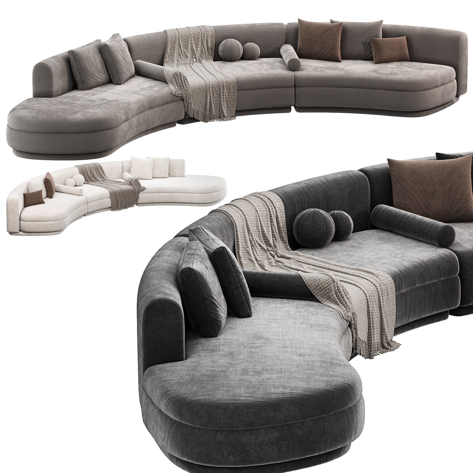 Baxter Piaf Sofa 3D model | CGTrader