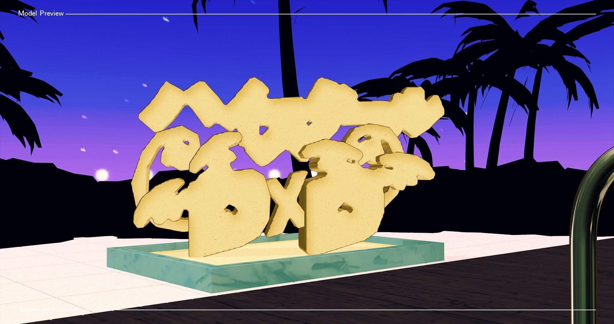 Highschool DxD - HERO Pool Stage MMD Model free VR / AR / low-poly 3D ...