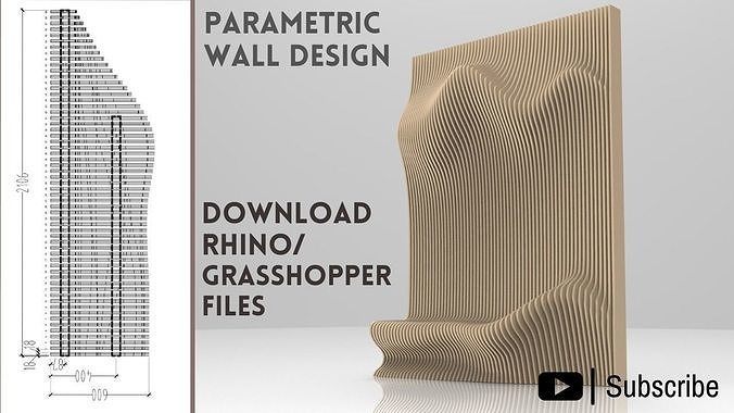 Parametric Wall Design Grasshopper Rhino AutoCAD Download 3D model | CGTrader