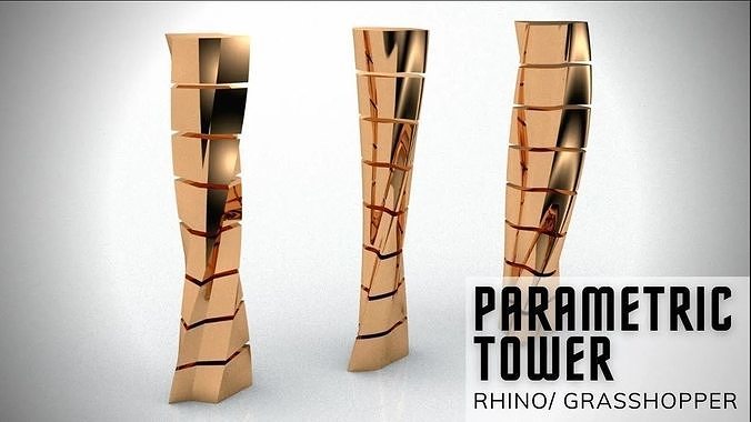 Parametric Twisted Tower Design in Grasshopper Rhino 3d model 3D model | CGTrader