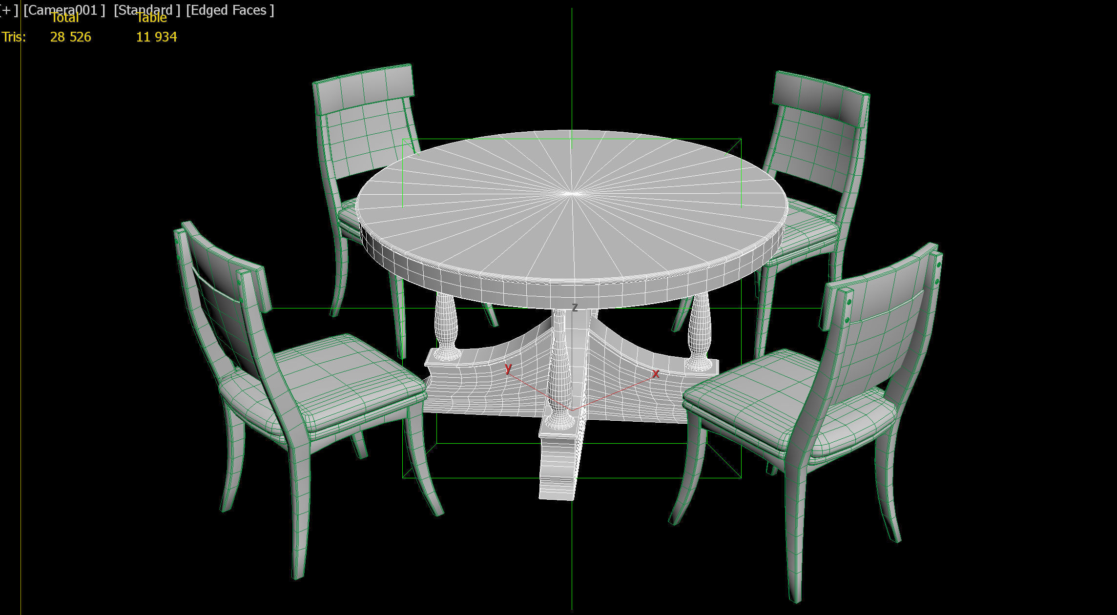 3D model Classical Table With Chairs PBR VR / AR / low-poly | CGTrader