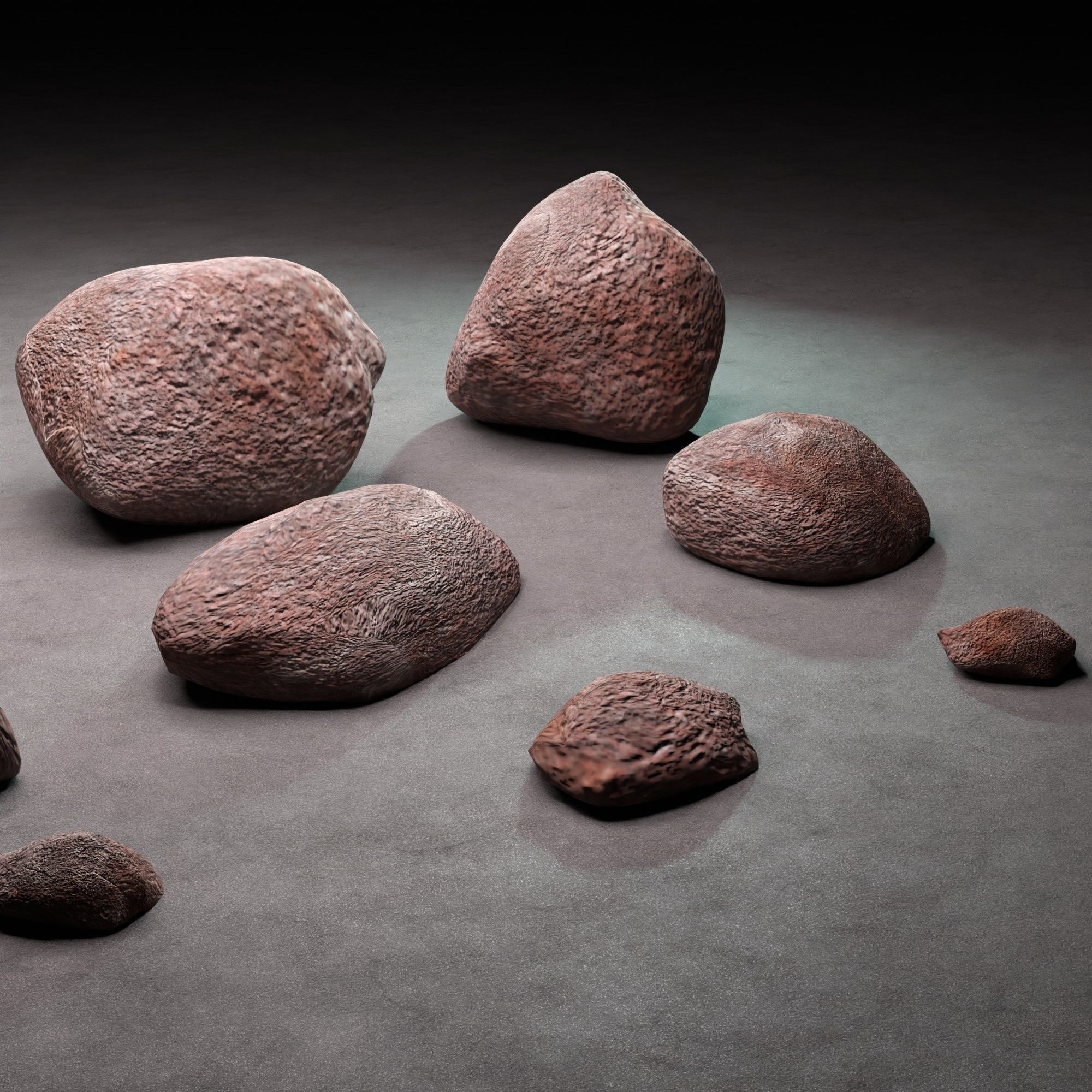 Set of rocks 3d set of objects free 3D model | CGTrader
