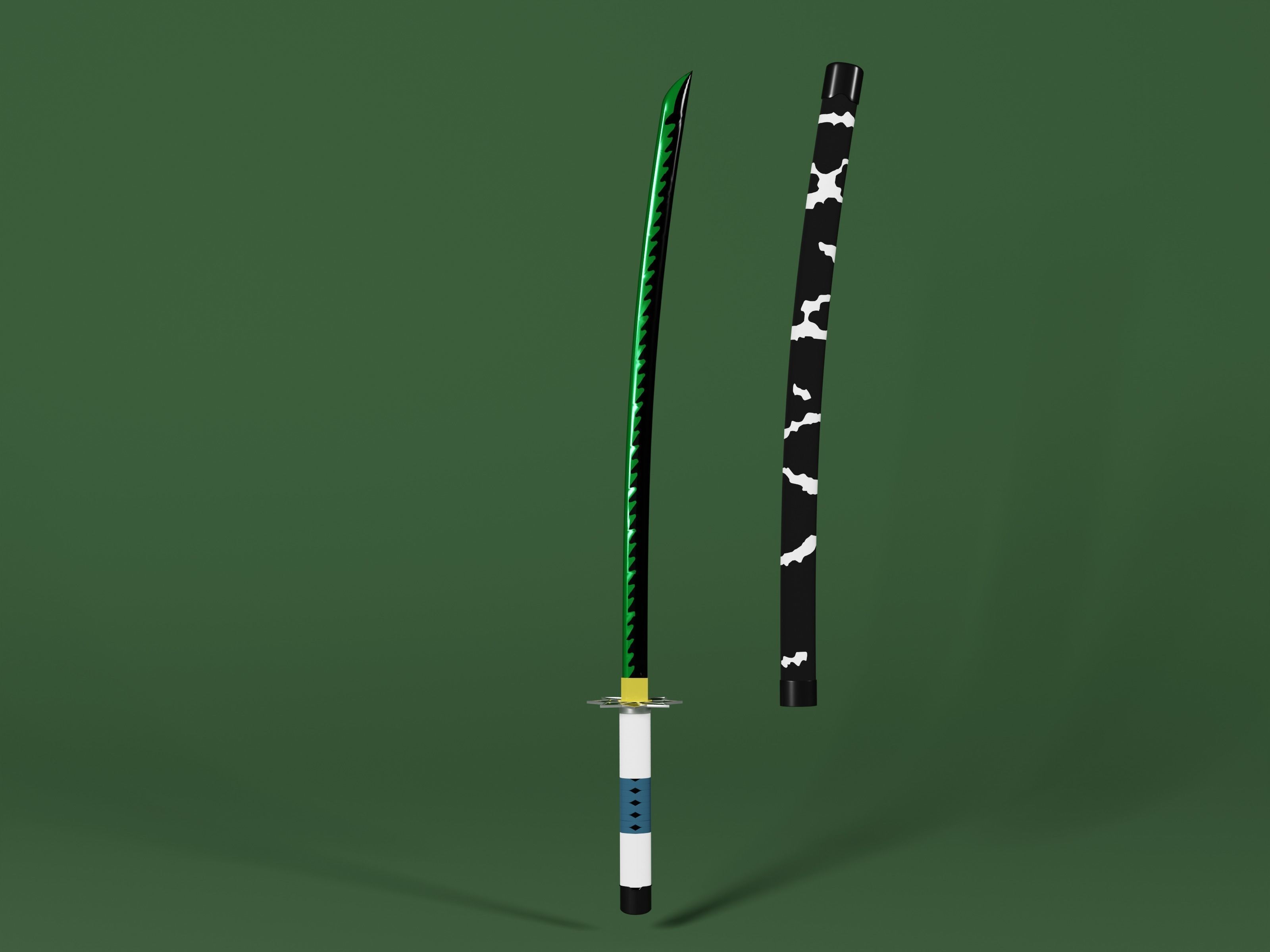 Demon Slayer Sanemi Shinazugawa Sword - Kimetsu No Yaiba 3D model 3D ...