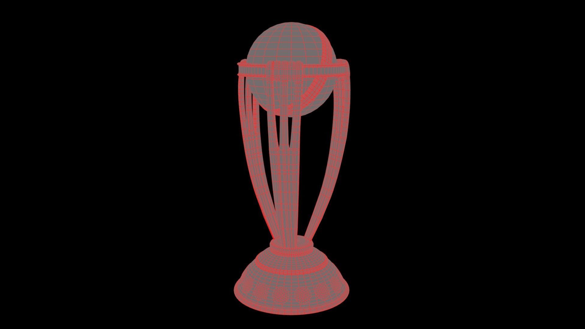 3d Model Icc Cricket World Cup Trophy Vr Ar Low Poly Cgtrader