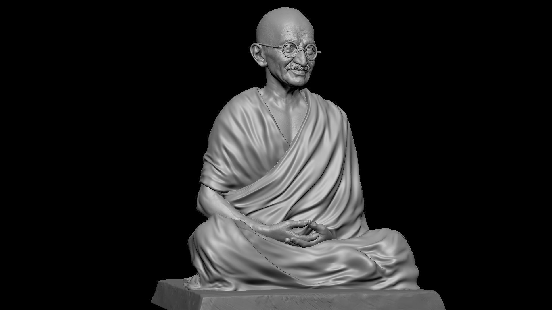 Mahatma Gandhi sculpture 3D model 3D printable | CGTrader