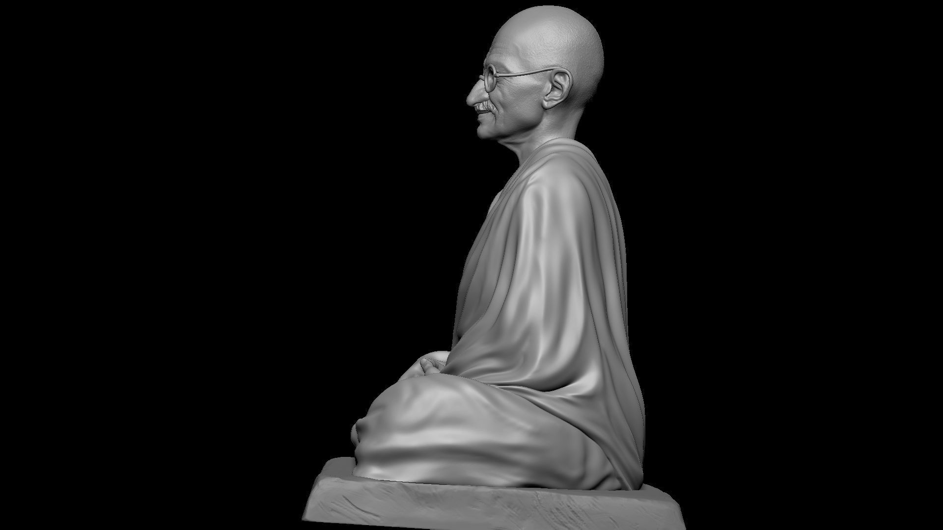Mahatma Gandhi sculpture 3D model 3D printable | CGTrader