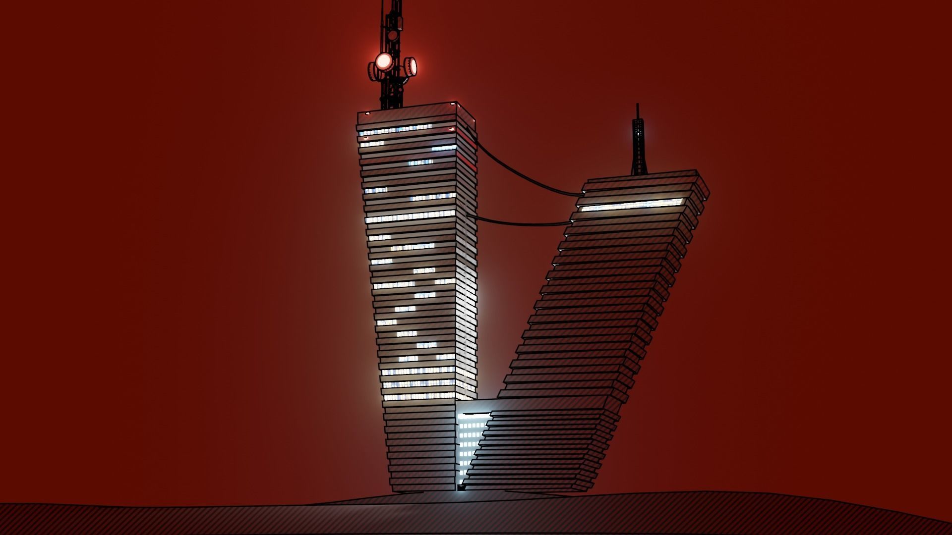 V TOWER Villains lair 3D model | CGTrader