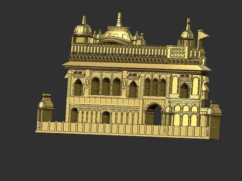 2d Golden Temple 3D model 3D printable | CGTrader
