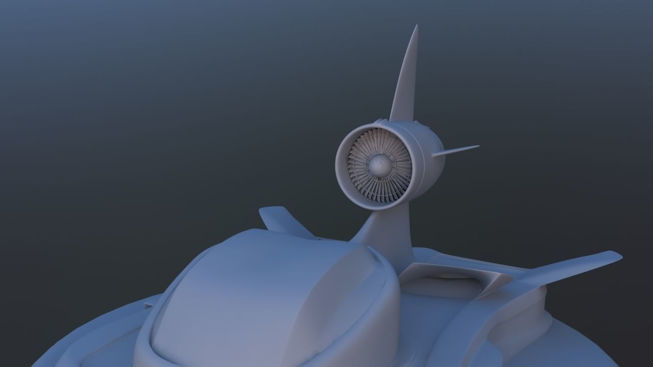 Futuristic Jet Hover Vehicle 3D model | CGTrader