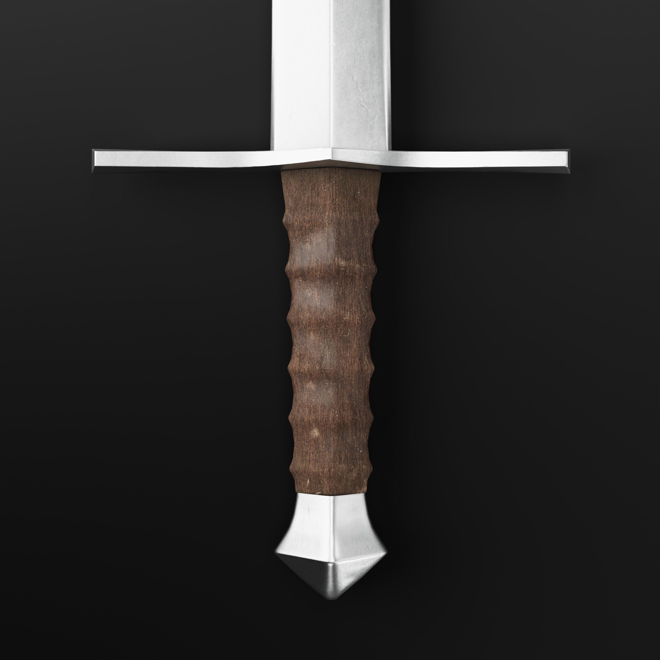 3D model Medieval Sword 03 low poly plus old texture and sheath UE VR ...