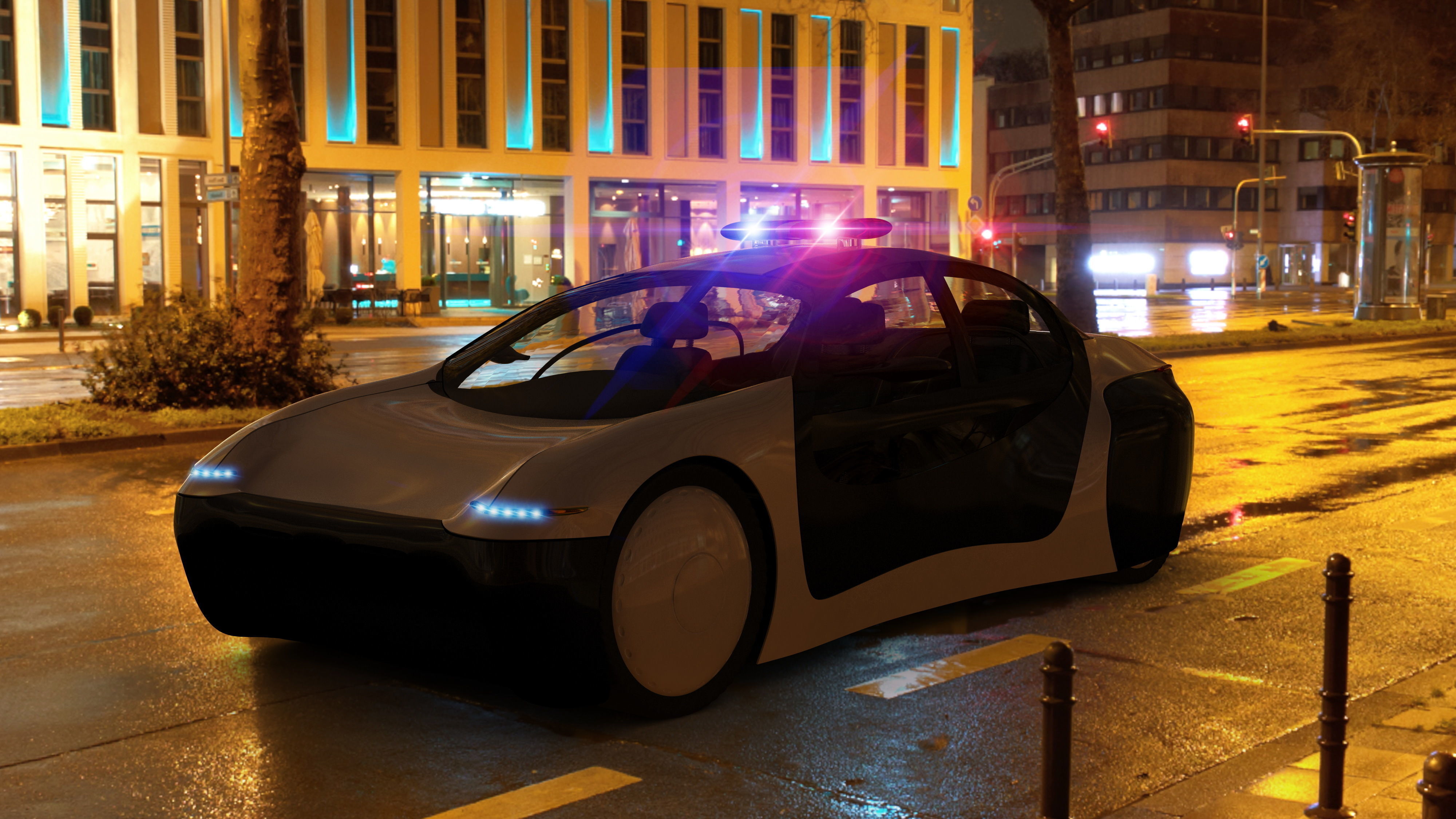 Futuristic Police Car 3D model | CGTrader
