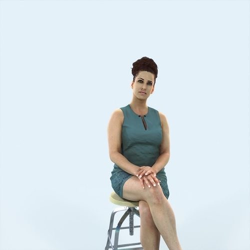 3D model Yearn 14F Listening Sitting Event Elegant Woman VR / AR / low-poly | CGTrader