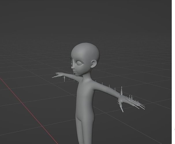 Zepeto nails 3D model rigged | CGTrader