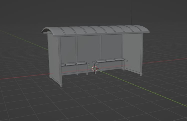 3D model bus stop VR / AR / low-poly | CGTrader