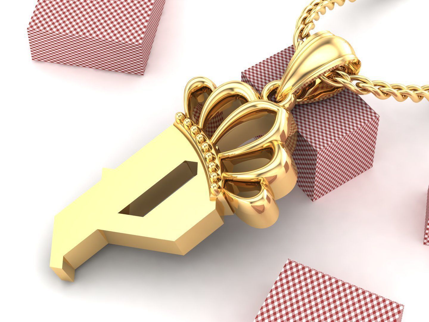 P Pendant Letter Jewelry Version 7 3D model | CGTrader