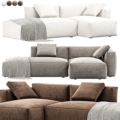 Mags Soft Lounge Sofa By Hay 3D model | CGTrader