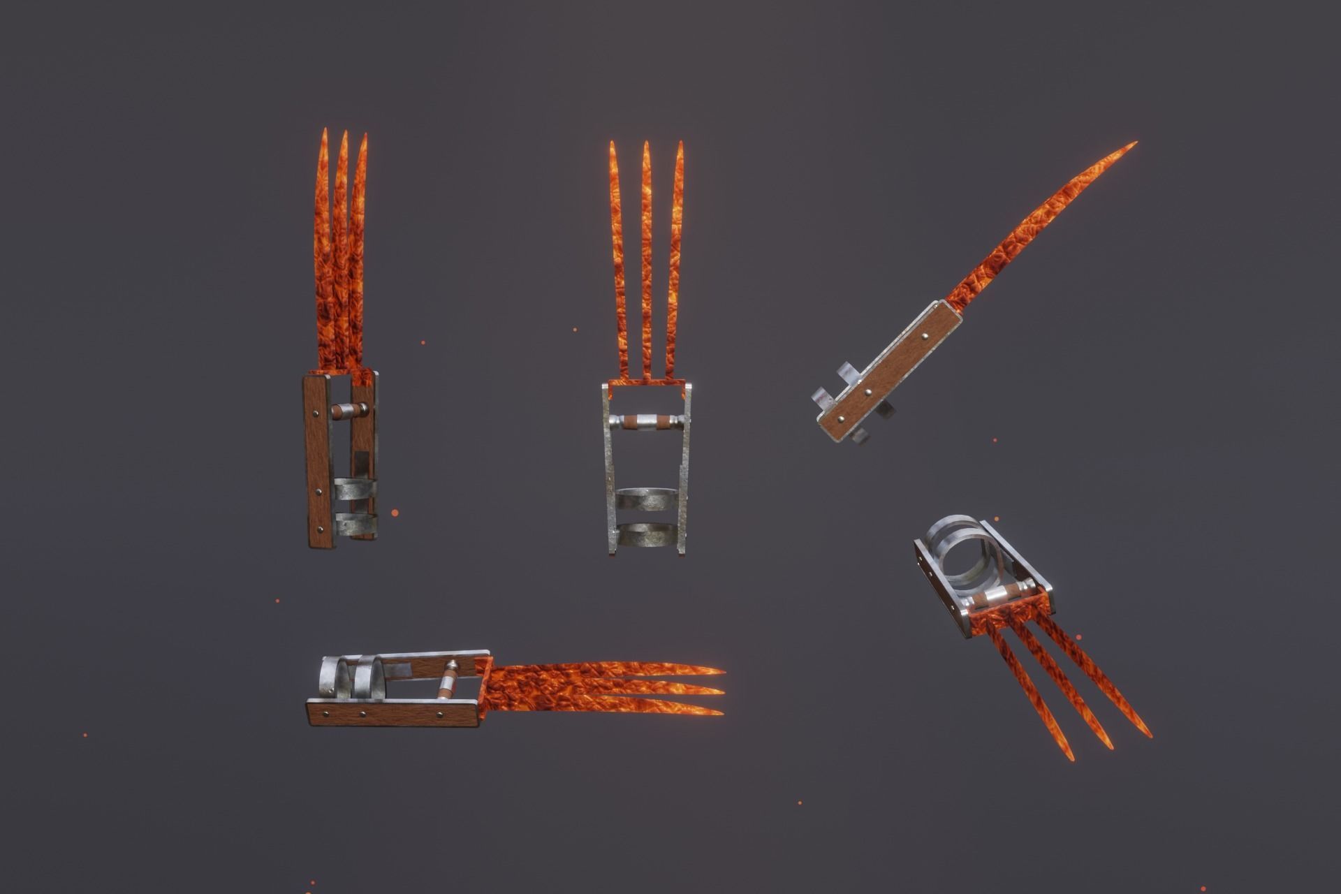 3D model 15 fire elemental weapons - medieval - fantasy - magic - VOL ...