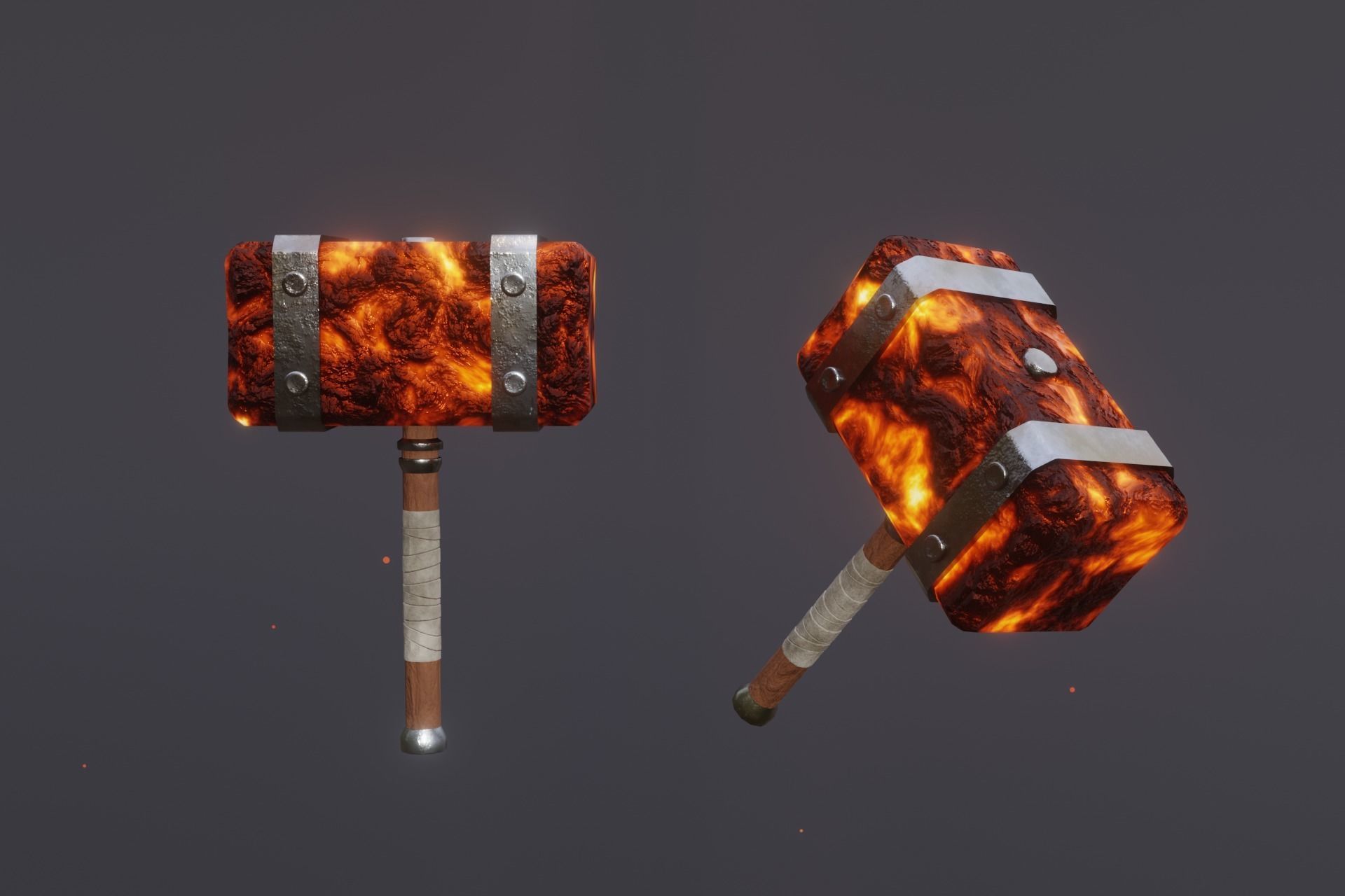 3D model 15 fire elemental weapons - medieval - fantasy - magic - VOL ...