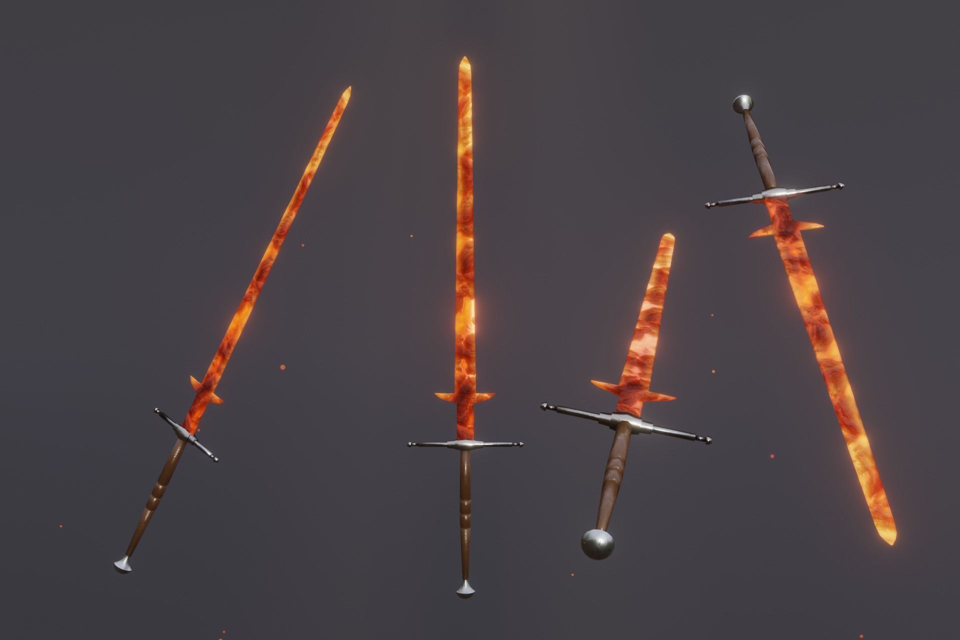 3D model 15 fire elemental weapons - medieval - fantasy - magic - VOL ...