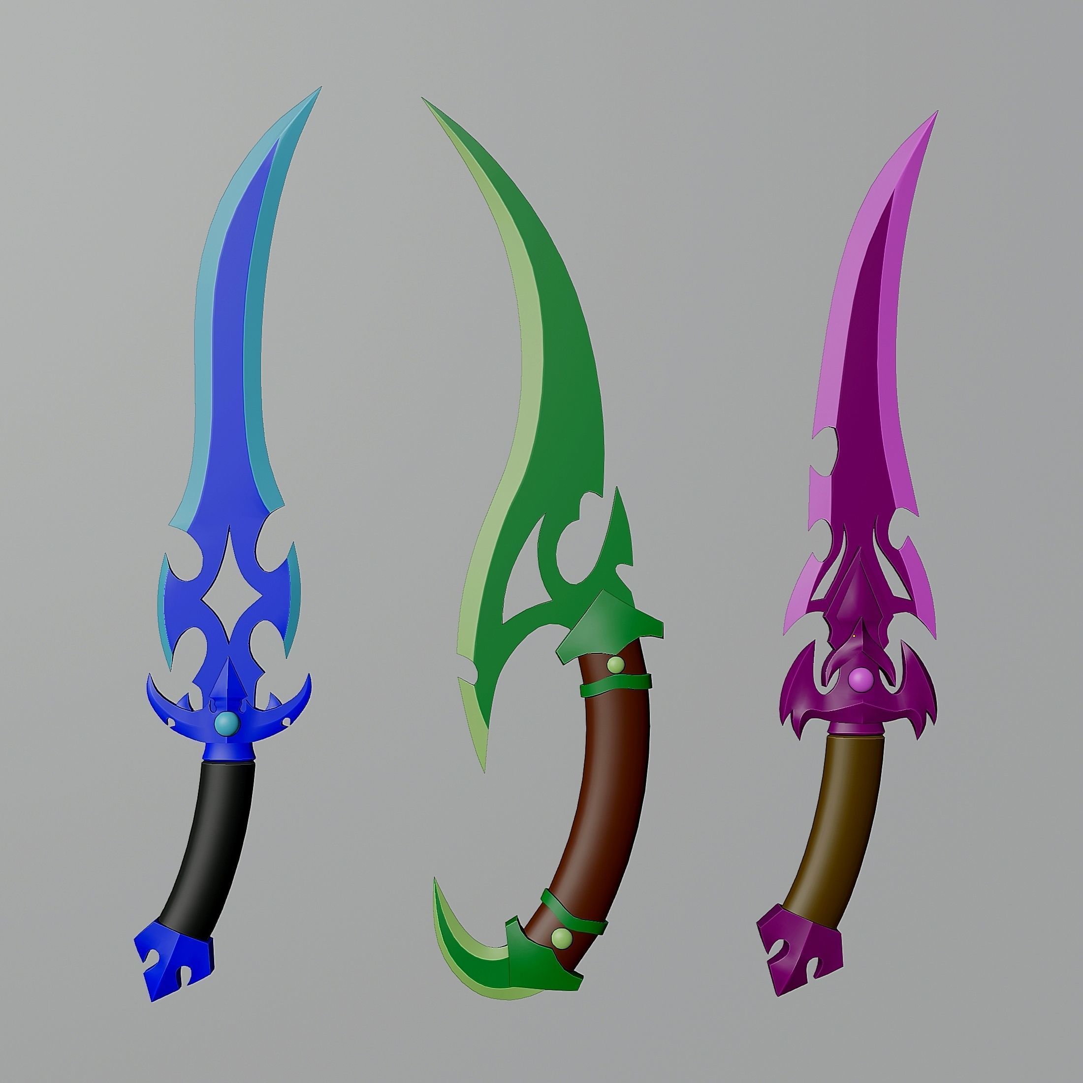 3D model Fantasy dagger set 57 VR / AR / low-poly | CGTrader