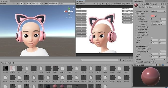 3D model Headset 3D Modeling Zepeto Unity Prefab FBX VR / AR / low-poly ...