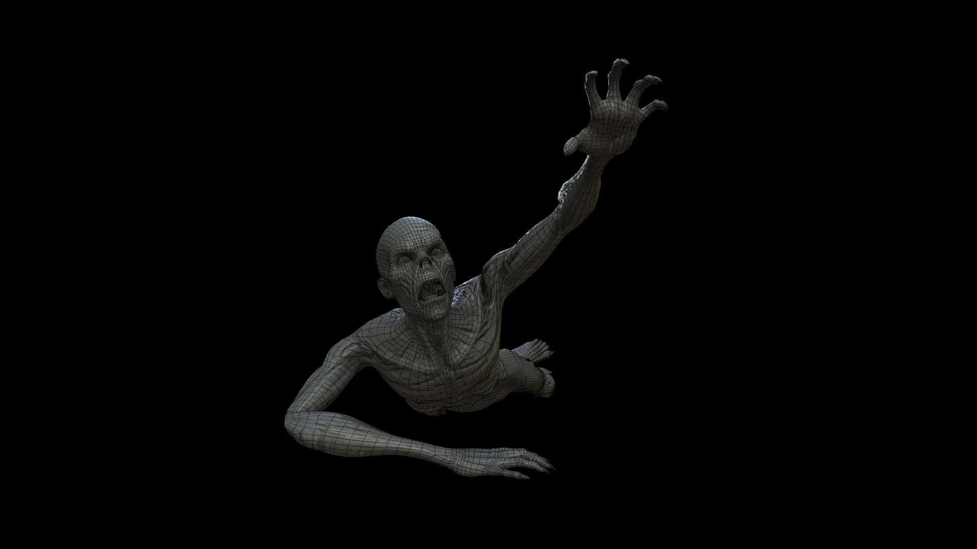 ZOMB03 Zombie Crawling 3D model animated rigged | CGTrader