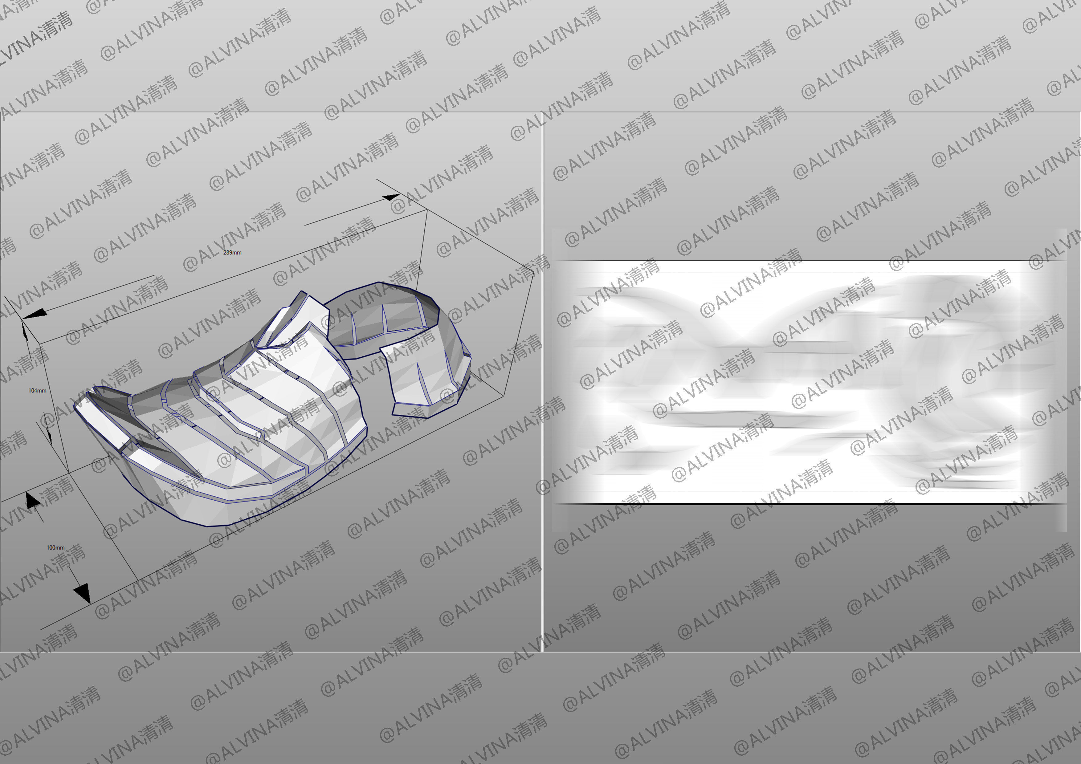 3D model Overwatch Genji Baihu- Cosplay Pepakura Foam Template VR / AR ...