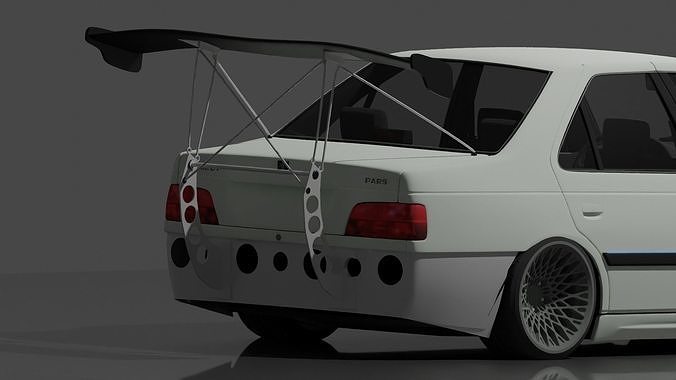 Peugeot pars spoiler free VR / AR / low-poly 3D model | CGTrader