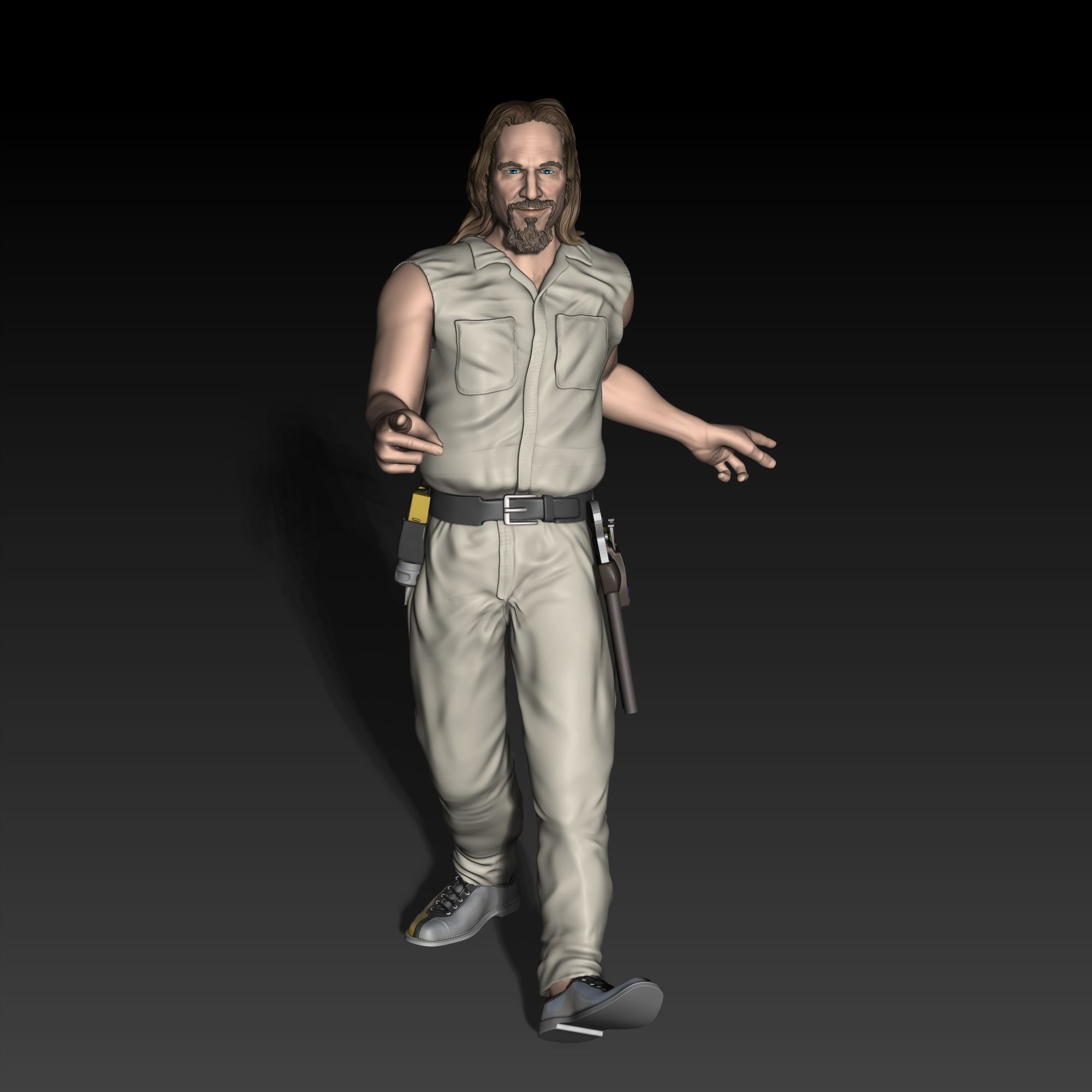 Dude Big Lebowski Cabel Guy figurine for 3D printing 3D model 3D ...