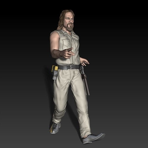 Dude Big Lebowski Cabel Guy figurine for 3D printing 3D model 3D ...