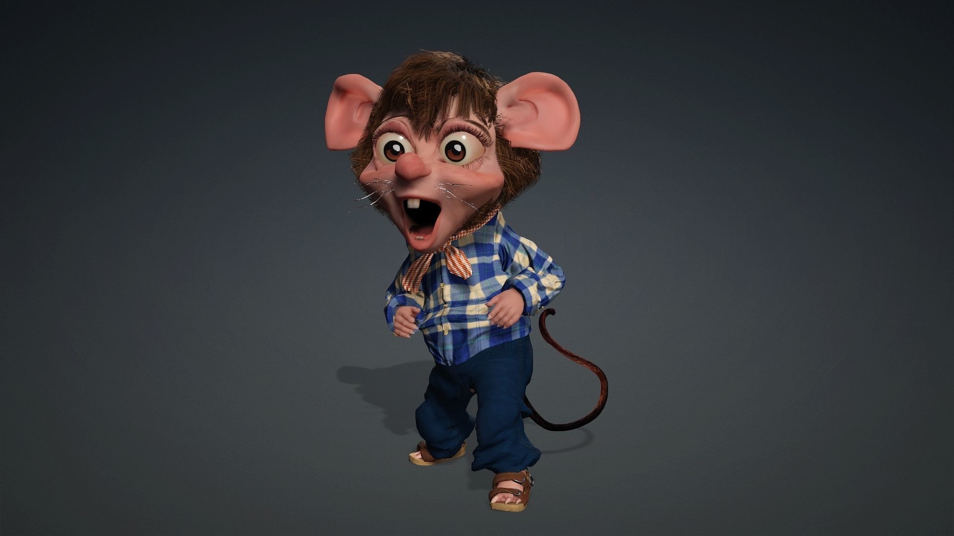 Mouse High quality character full Rigged and Animated 3D model animated ...