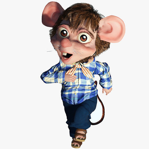 Mouse High quality character full Rigged and Animated 3D model animated ...