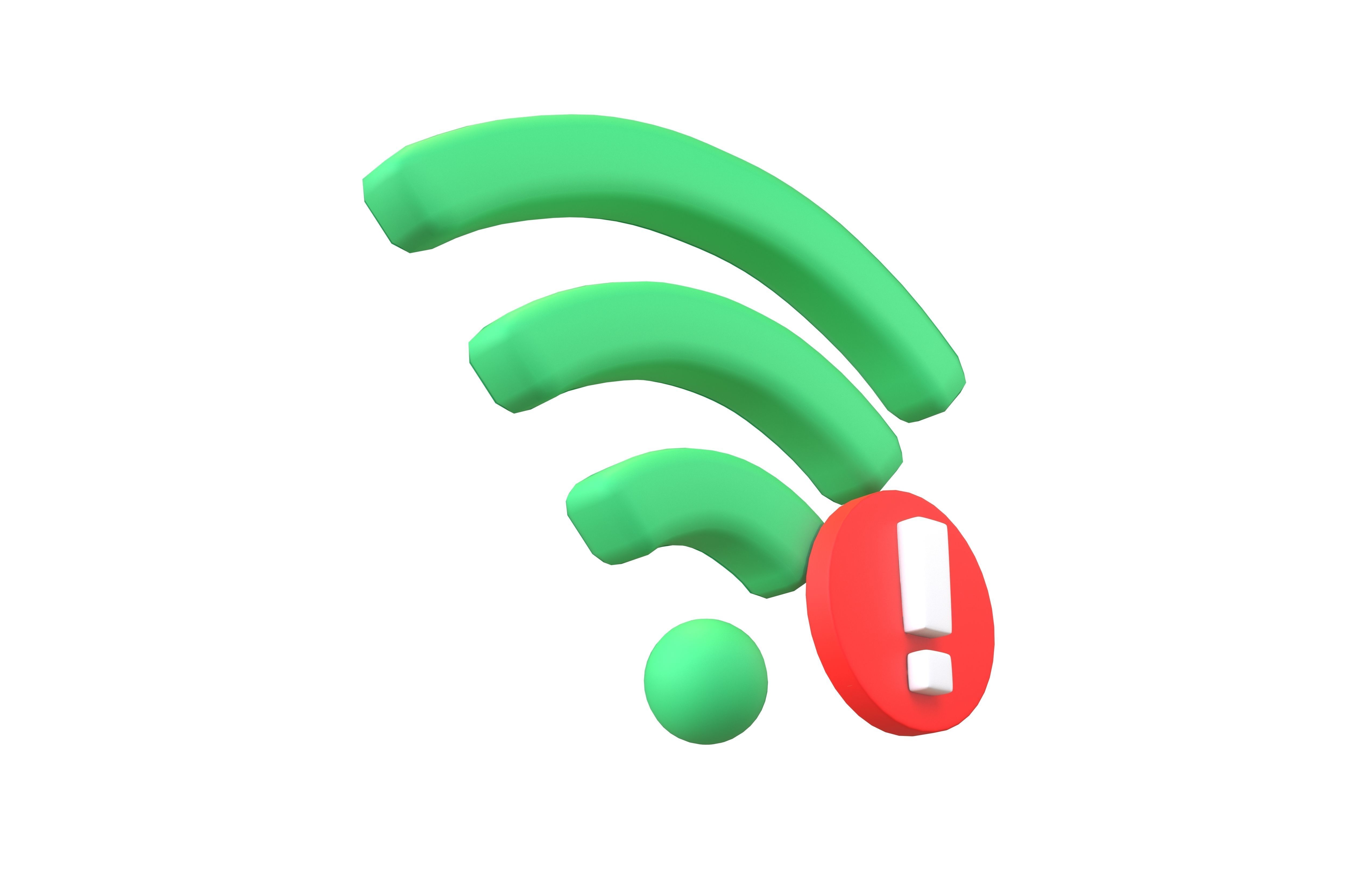 3D model Wifi Problem Symbol v1 005 VR / AR / low-poly | CGTrader