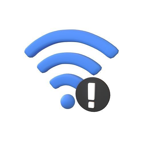 3D model Wifi Problem Symbol v1 014 VR / AR / low-poly | CGTrader