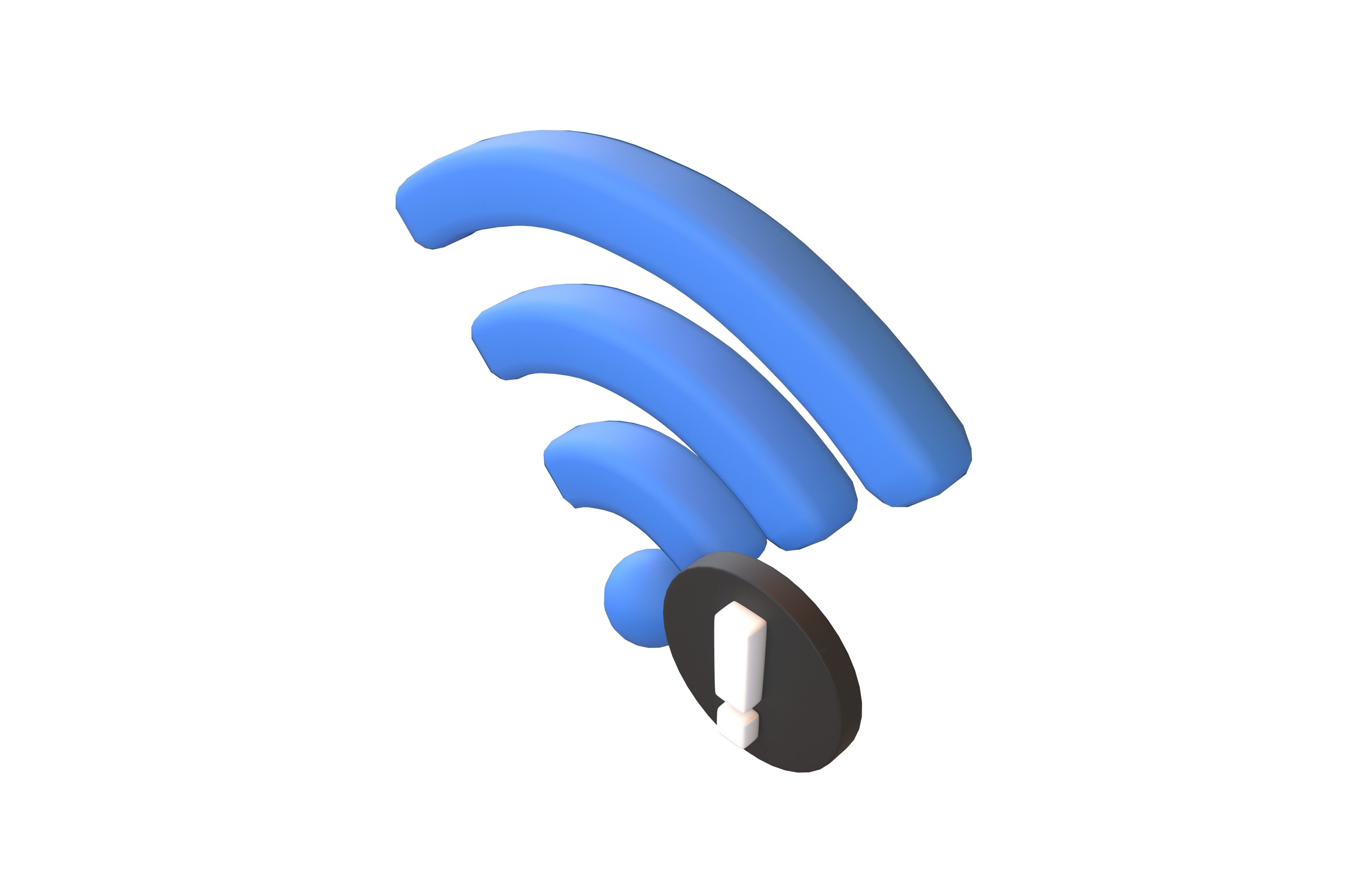3D model Wifi Problem Symbol v1 014 VR / AR / low-poly | CGTrader