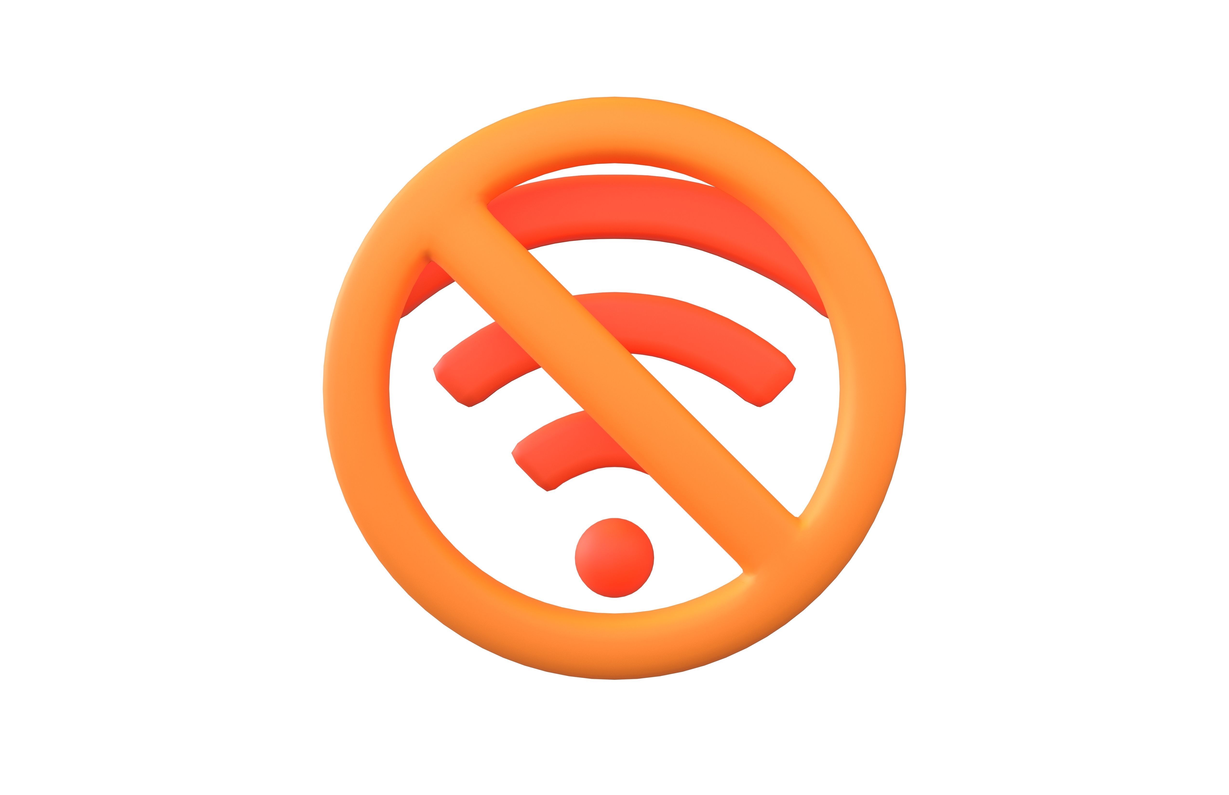 3D model No Wifi Symbol v1 010 VR / AR / low-poly | CGTrader